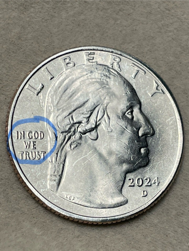 New 2024 P Reverend Pauli Murray "Hope" Quarter With A Missing Nose And ...