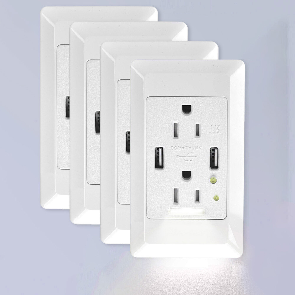 Wall USB Home Electrical Outlets & Receptacles Smart USB Wall Outlet ...