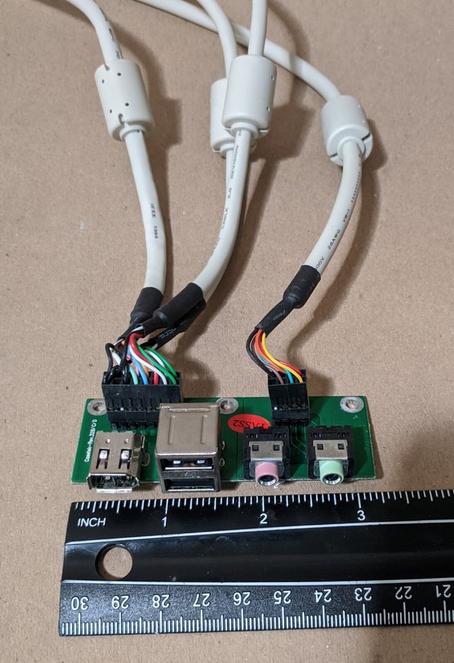 PC Tower Case Front Panel PCB Port Assembly: 2x USB 2.0/Audio/MIC ...