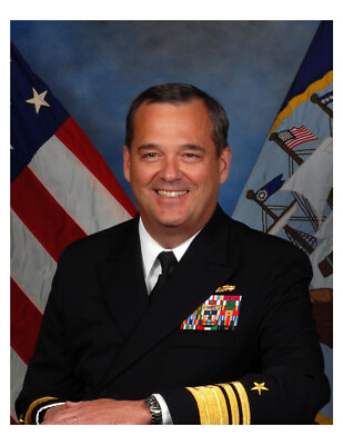 United States Navy Admiral Thomas H. Copeman III 8x10 Photo On 8.5" x ...