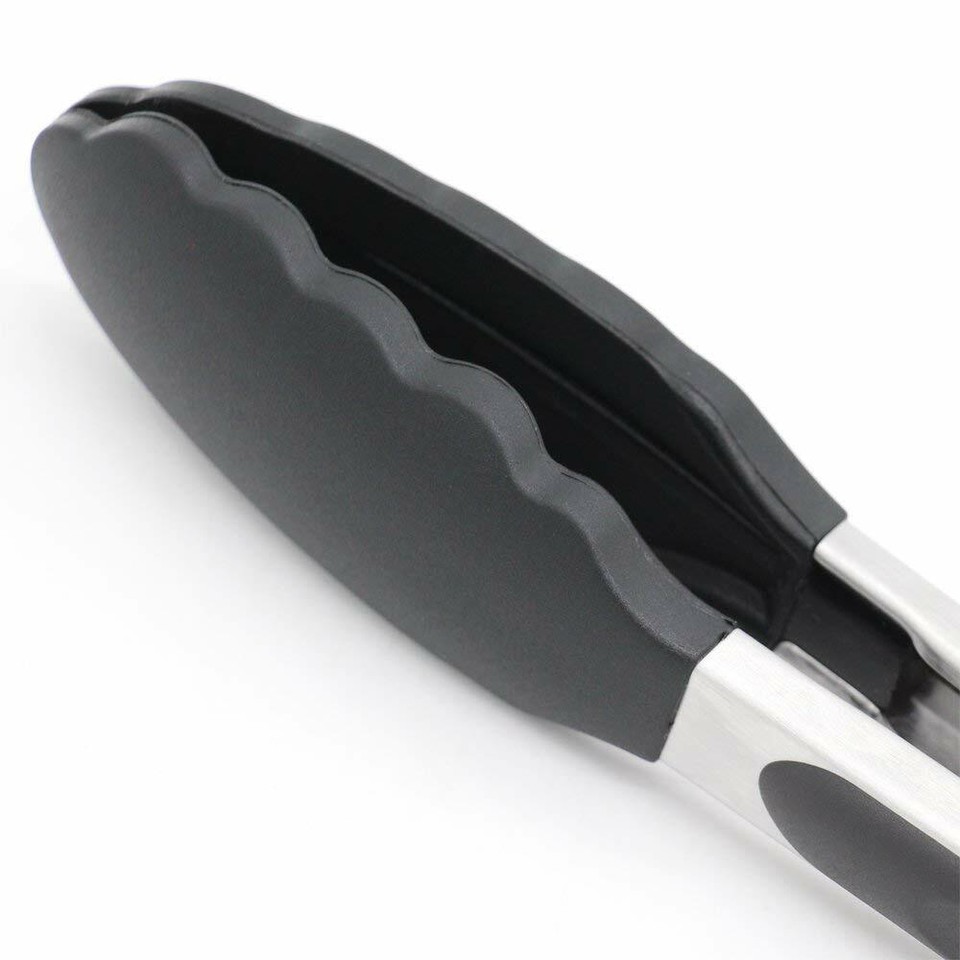 Kitchen Tong with Built-in Stand Food Tongs Set of 2 Stainless Steel ...