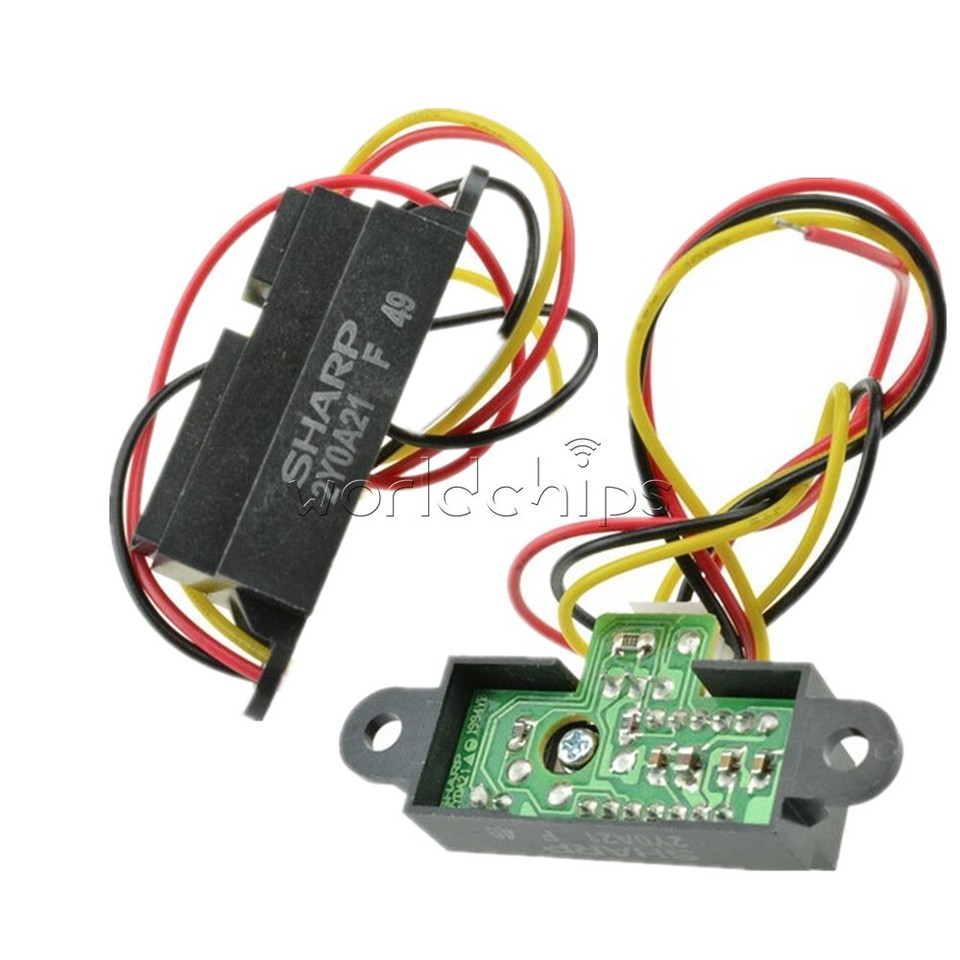 2PCS GP2Y0A21YK0F Sharp IR Analog optical Sensor Distance 10-80CM Cable ...
