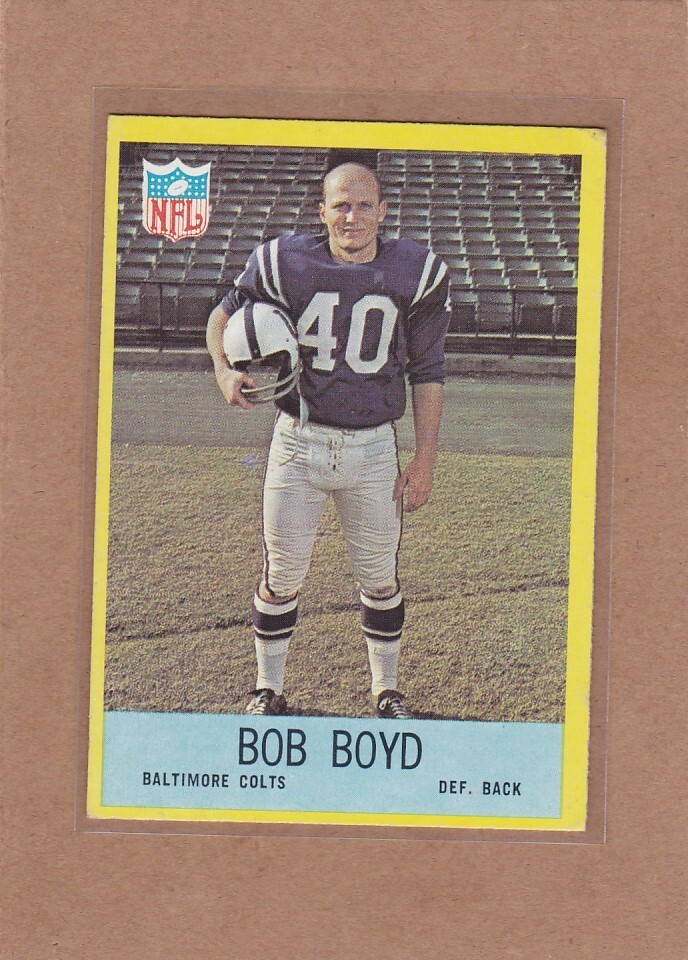 1967 PHILADELPHIA FOOTBALL BOB BOYD #15 COLTS EX *A18931 | eBay