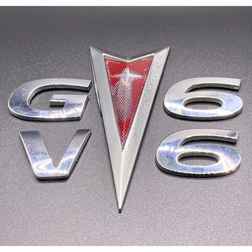Pontiac G6 V6 Emblem Logo Letters Badge Trunk Rear Chrome OEM | eBay
