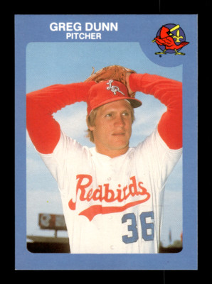 1986 Louisville Redbirds # 10 Greg Dunn Card (ML) St Louis Cardinals | eBay