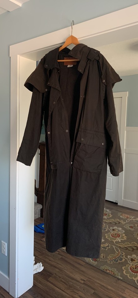 oil skin coat, cowboy coat. Outback Trail | eBay