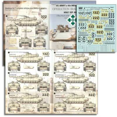 Echelon Decals 35017 1/35 US 4th Inf Div M1A2 Abrams Pt1 decals | eBay