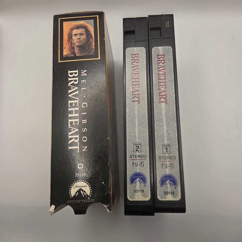 BraveHeart VHS Mel Gibson 1995 Two Tape Set VHS Drama VCR 97363311836| eBay