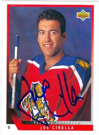 Joe Cirella autographed Hockey Card (Florida Panthers) 1993 Upper Deck ...