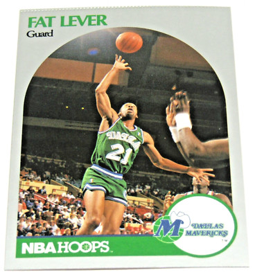 Fat Lever Dallas Mavericks Crimped Error 1990-91 NBA Hoops #408 Card ...