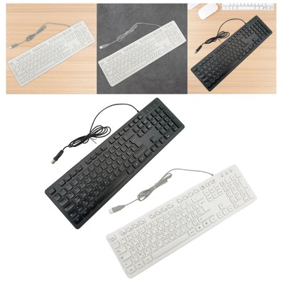 Wired Keyboard Mute Black PC Keyboard for | eBay