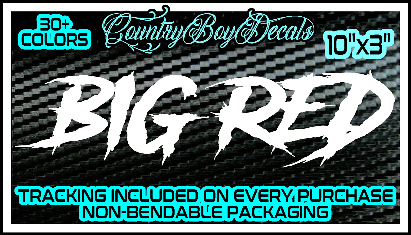 BIG RED Vinyl Decal Sticker JDM Car Diesel Truck Turbo Boost Stance ...