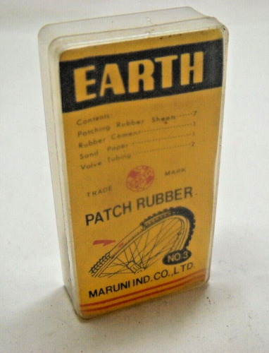 Vtg EARTH Patch Rubber Tire Repair Kit No 3 MARUNI IND.CO. LTD. Japan ...