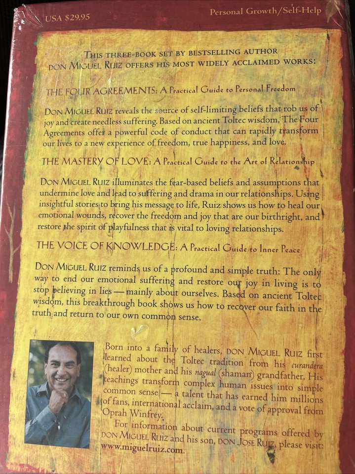 The Four Agreements Toltec Wisdom Collection: 3-Book Boxed Set- New ...