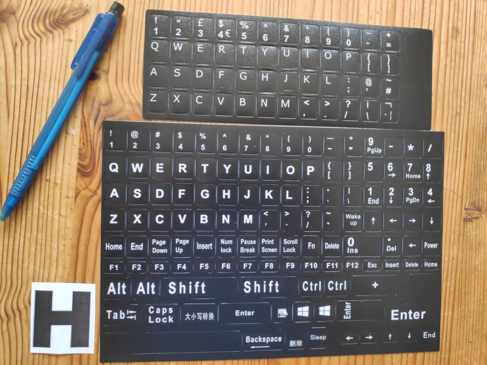 English Full Size Keyboard Frosted PVC &Transparent Keyboard Stickers ...