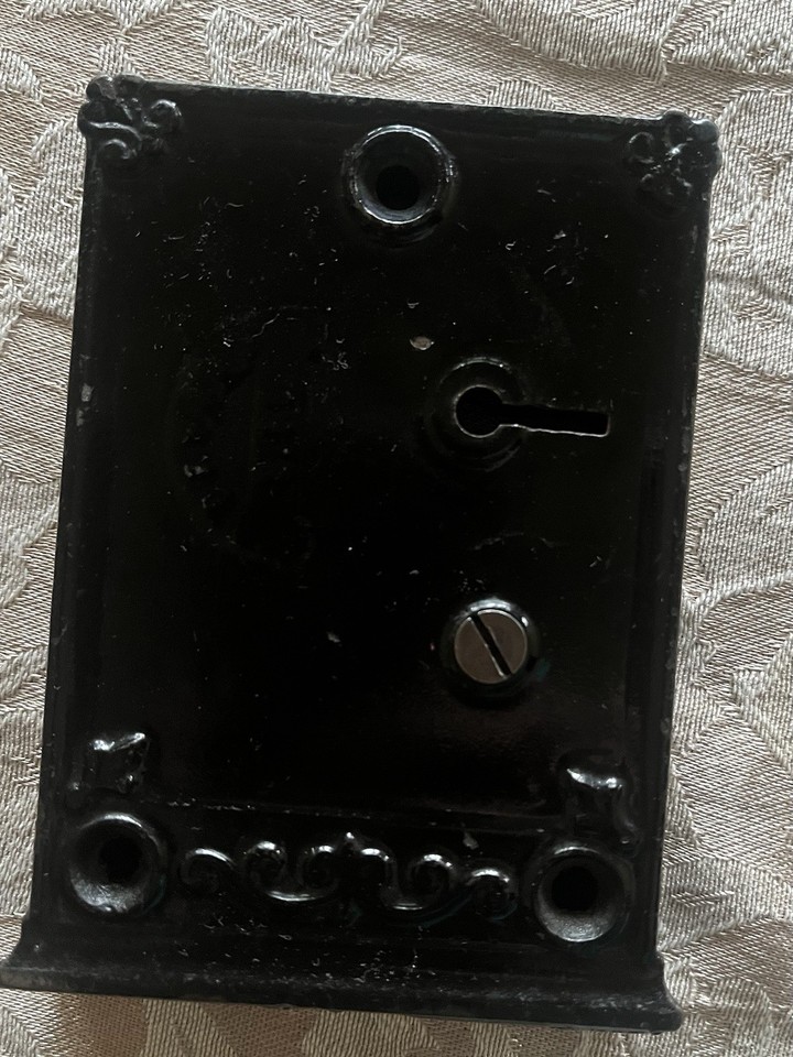 Norwalk Antique Rim Door Lock With Key WORKS with Working Deadlock cast ...