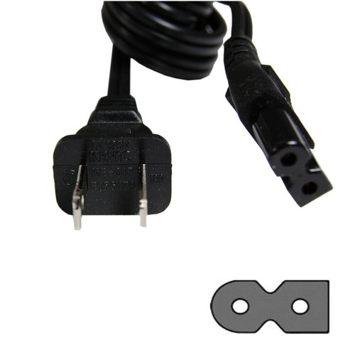 UL AC Power Cord for Sharp TV LC-40LB480U 2 Prong Power cable. High ...