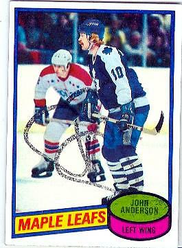 John Anderson autographed hockey card (Toronto Maple Leafs) 1980 Topps ...