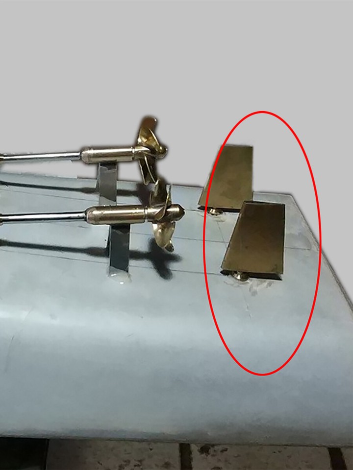 Boat Model Copper Rudder 40*31mm Submerged Rudder for RC Boat Marine ...