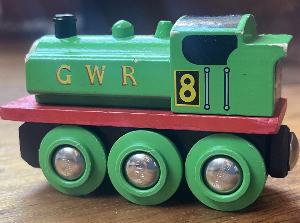 Vintage BRIO BRAND Thomas Wooden Railway Duck Train Set GWR Engine HTF ...