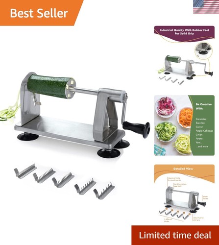 Versatile Vegetable Spiralizer - Stainless Steel Slicer with Suction Stability | eBay