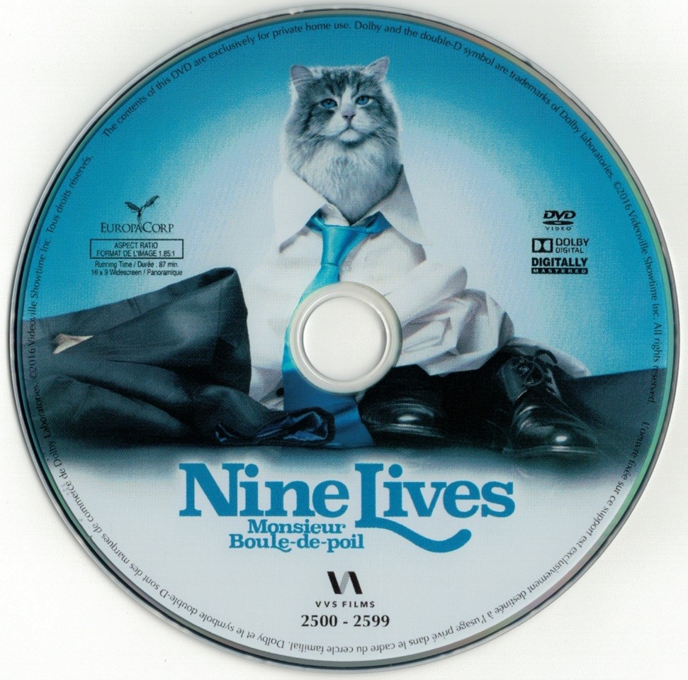 Nine Lives (DVD disc) 2016 Kevin Spacey, Jennifer Garner 31398278016| eBay