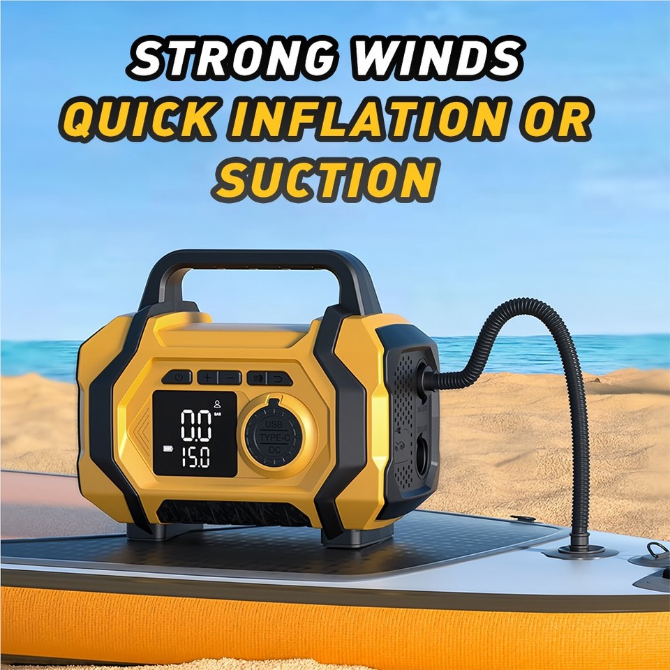 99800mAh Air Pump Inflatable Pump Car Jump Starter Power Bank Tire ...