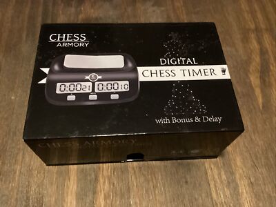 Chess Armory Digital Chess Clock - Portable Timer with Tournament and ...