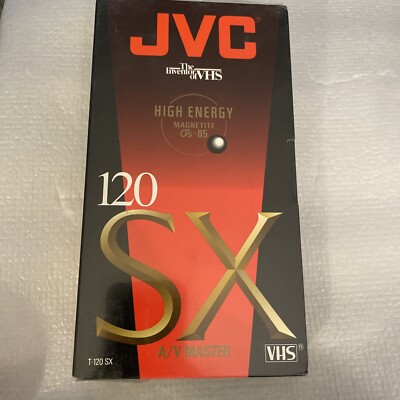 JVC VHS Tape 120 SX High Energy T-120 SX New/Sealed | eBay