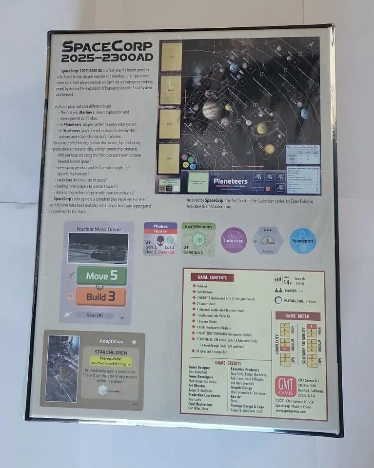 SpaceCorp 2025-2300 AD from GMT Games Board Game NISW | eBay