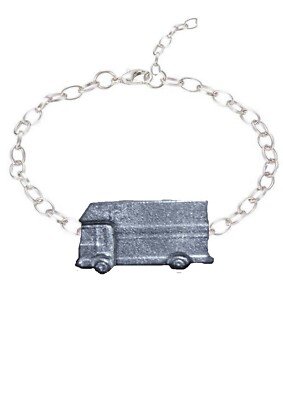 Truck Freight Vehicle FT187 3.6x1.6cm English Pewter on a Anklet ...