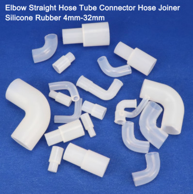 Elbow Straight Hose Tube Connector Hose Joiner Silicone Rubber 4mm-32mm ...