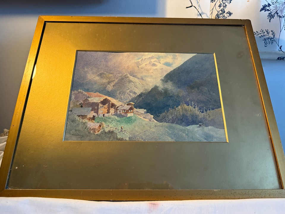 HENRY RICHARD BEADON DONNE (1860-1949) Watercolour Painting SWITZERLAND ...
