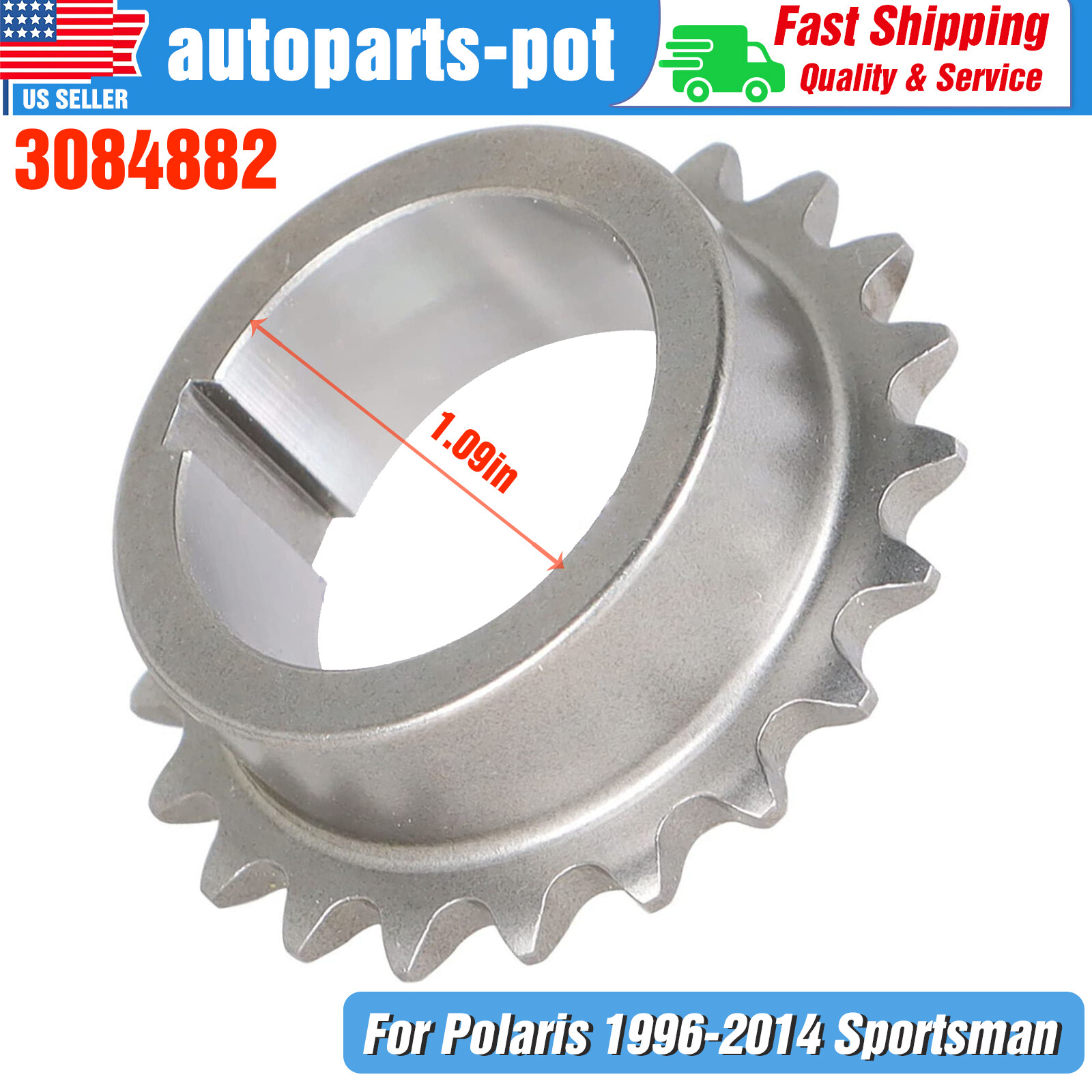 Crankshaft Cam Chain Gear Sprocket For Polaris 500 Sportsman 1996-2014 ...