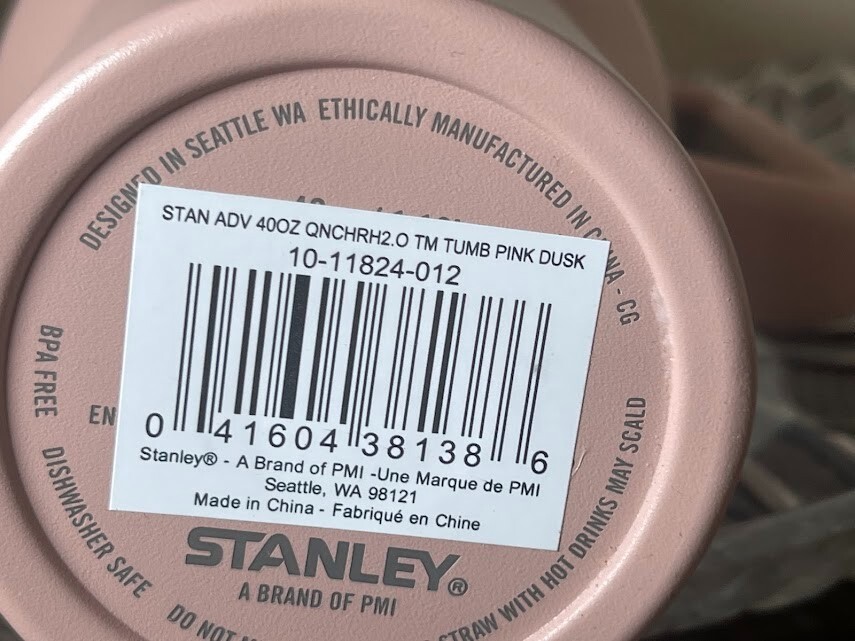 40 OZ Stanley Tumbler with Clear Lid and Straw Hot Cold Pink Dusk