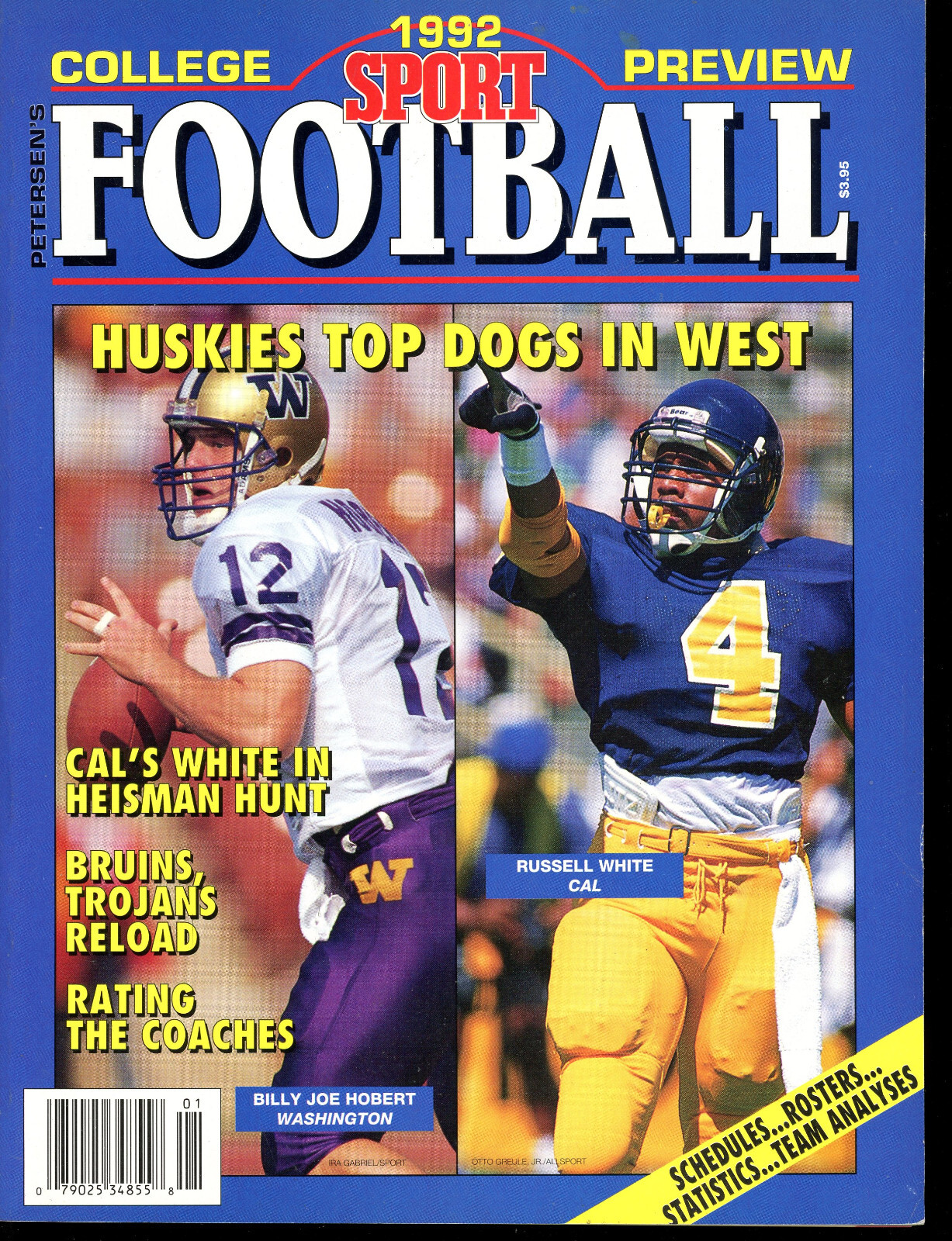 PETERSEN'S SPORT COLLEGE FOOTBALL MAGAZINE 1992 - RUSSELL WHITE & BILLY ...
