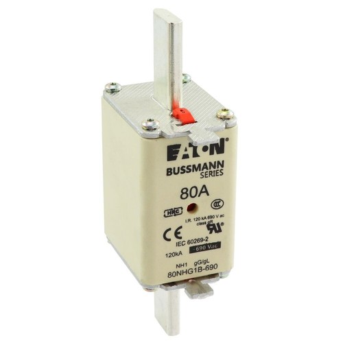 1pc 80NHG1B-690 80A AC 690V 120 kAIC gL/gG Bussmann low voltage NH Fuse ...