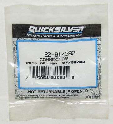 NEW QUICKSILVER MARINE BOAT CONNECTOR PART NO. 22-814382 | eBay