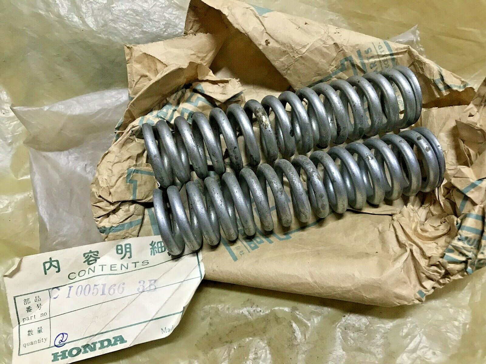 Honda C100 C102 CA100 CA102 C65Y Front Fork Cushion Spring x2 NOS 51401 ...