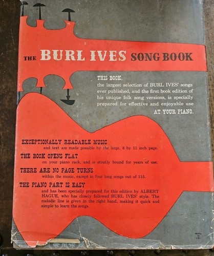 Vtg 'The Burl Ives Song Book' 115 Songs with Illustrations 1953 301 ...