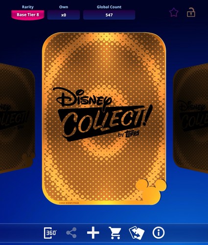 Topps Disney Collect 25 BASE SERIES 1 LE Debut Celebration Gold - BUZZ ...