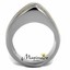 Stainless Steel Two Toned Gold & Silver with Black Epoxy Fashion Ring ...