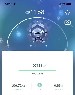 10x Cryogonal Pokemon Gen5 GO Pokémon Not Shiny Lucky Chance Gen6 Kalos ...