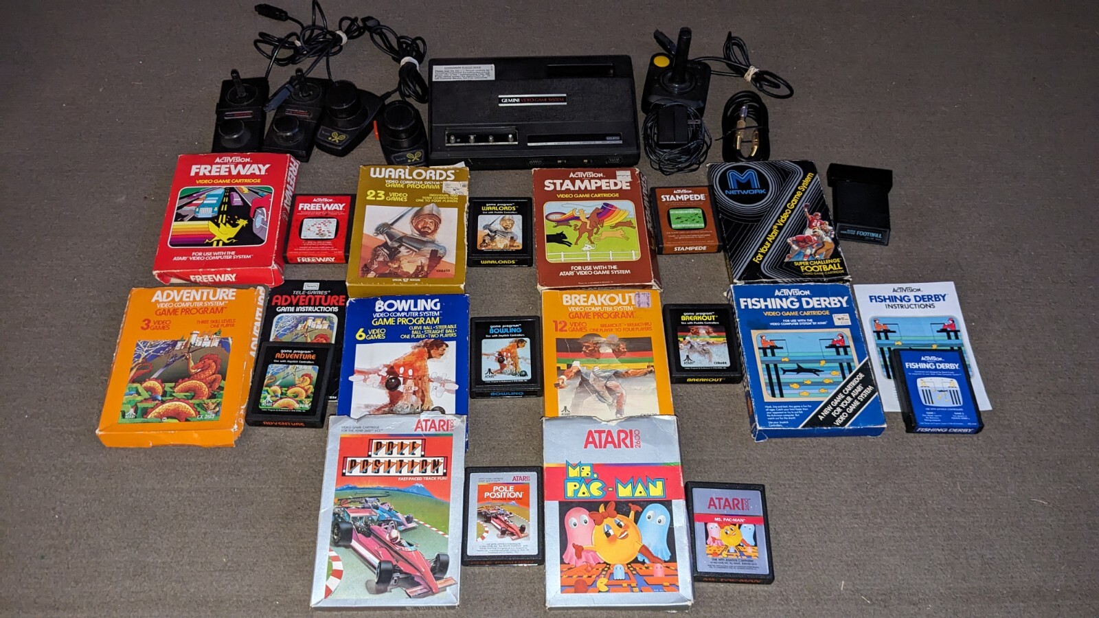 Coleco Gemini Console w/Cords Controllers & 10 Games All Tested To Work ...