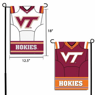 Virginia Tech Hokies NCAA 12.5" x 18" Jersey Foil Garden Flag | eBay