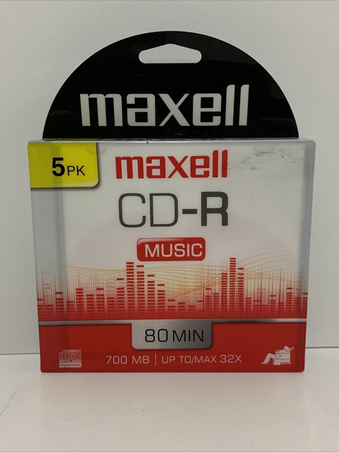 Maxell CD-R 80 Gold Recordable Music CD'S-5PK by Maxell CD-R 80 Gold ...