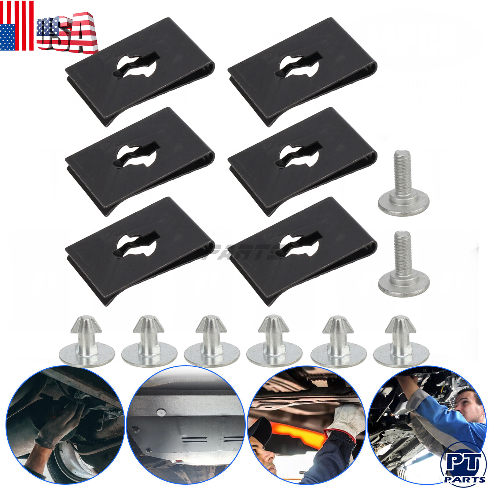 14PCS Lower Engine Cover Pin Screw Fit FOR Honda Accord Civic CRV ...