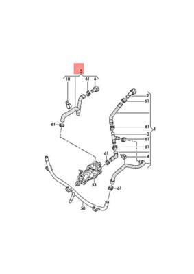 Genuine VW AUDI SKODA Coolant Hose With Quick Release Coupling ...