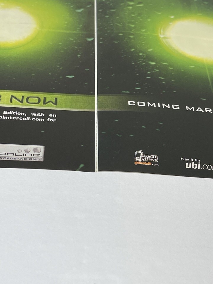 Splinter Cell: Chaos Theory PS2 Playstation 2 Xbox Gamecube 2002 Poster ...