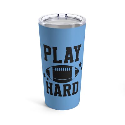Play Hard Football Light Blue Tumbler 20oz | eBay